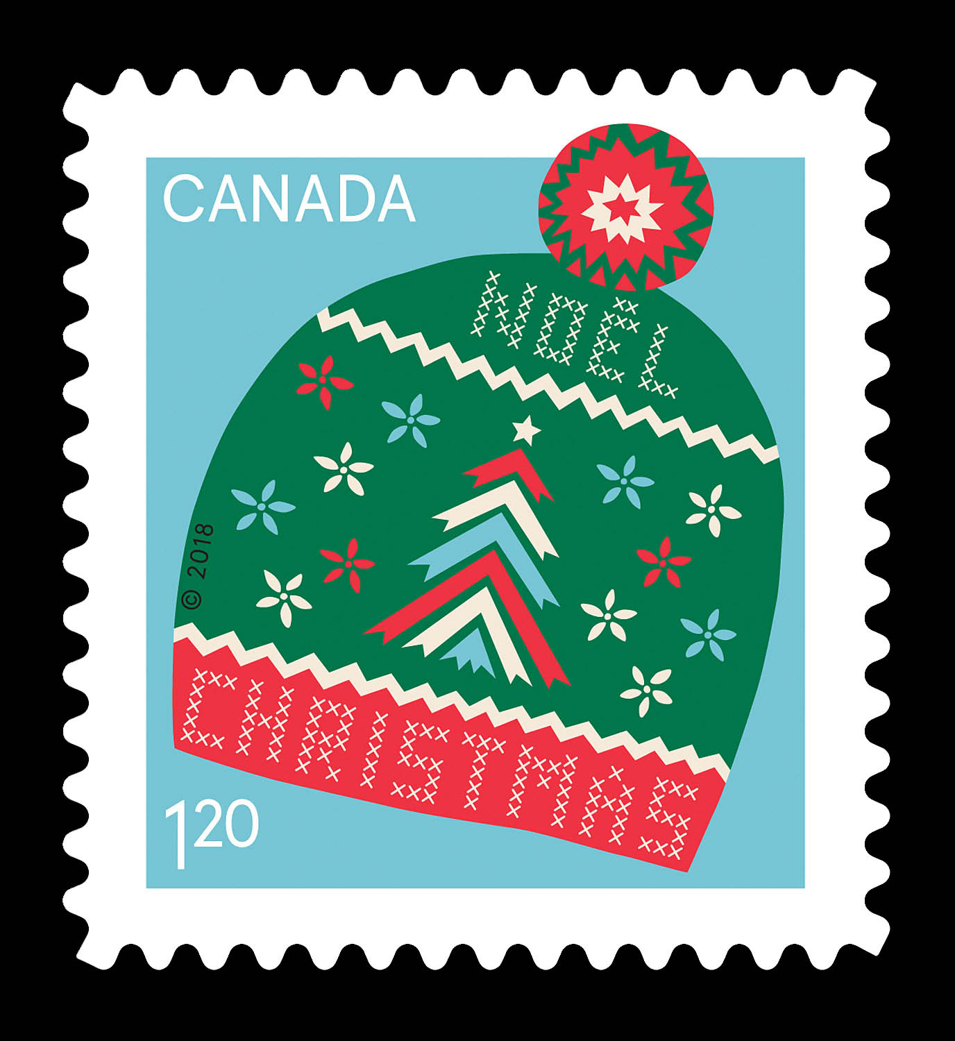 Christmas Toque Canada Postage Stamp Warm And Cosy Christmas 2018