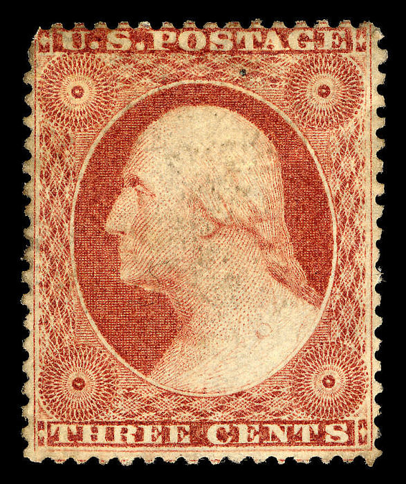 George Washington - Rose - Type I - United States Postage Stamp