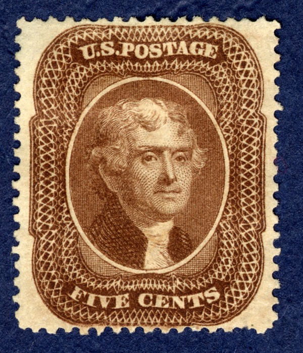 Thomas Jefferson - Brown - Type II - United States Postage Stamp
