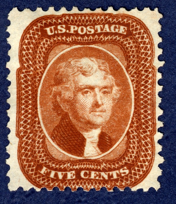 Thomas Jefferson - Orange Brown - United States Postage Stamp