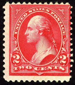 George Washington - Carmine - Type III - United States Postage Stamp
