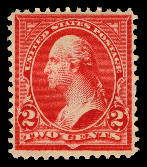 George Washington - Red - Type IV - Watermark - United States Postage Stamp