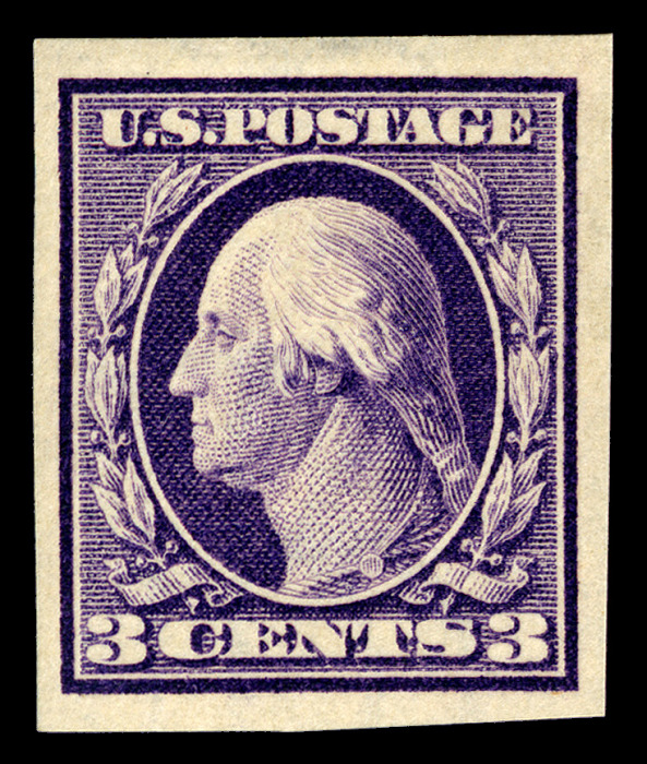 George Washington - Deep Violet - Double Line Watermark - Type I - Perf ...