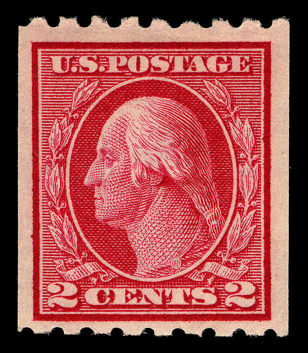 George Washington - Carmine - Single Line Watermark - Type I - Perf 12 ...