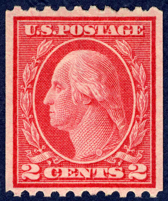 George Washington - Red - Single Line Watermark - Type III - Vertical ...