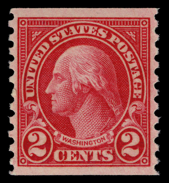 George Washington - Carmine - Type 1 - Horizontal Imperforate - Perf 10 ...