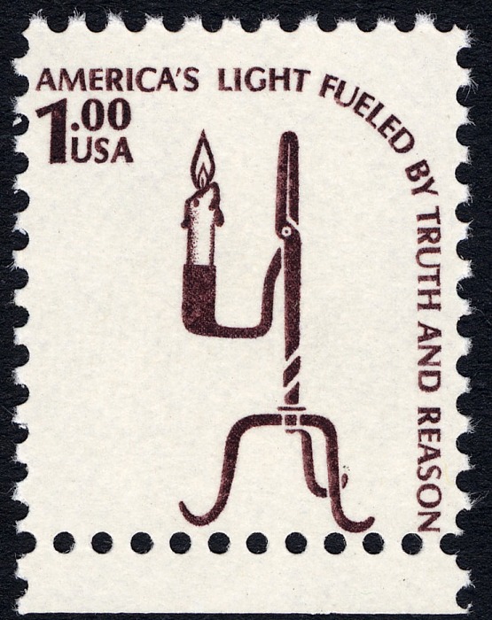 Rush Lamp - United States Postage Stamp | Americana - Root of Democracy
