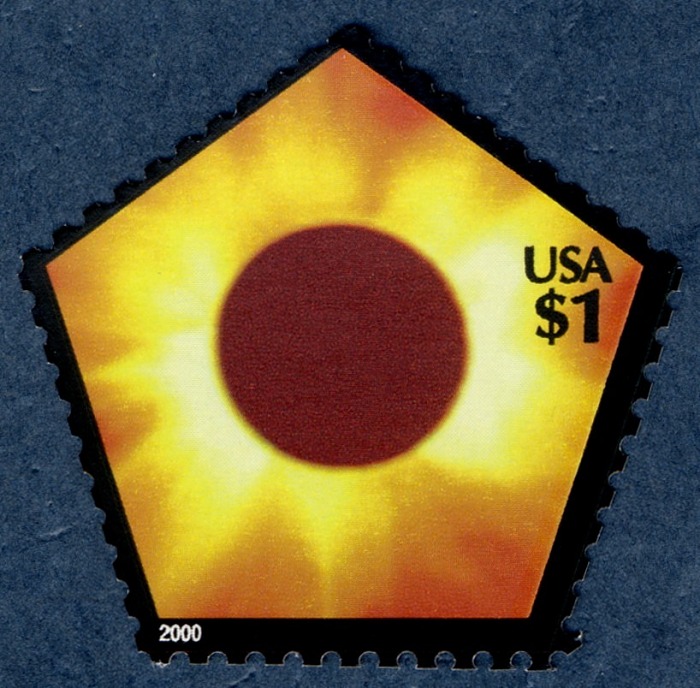 Sun and Corona - United States Postage Stamp | Exploring the Solar System