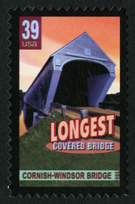 Cornish-Windsor Bridge - Longest Covered Bridge - United States Postage ...