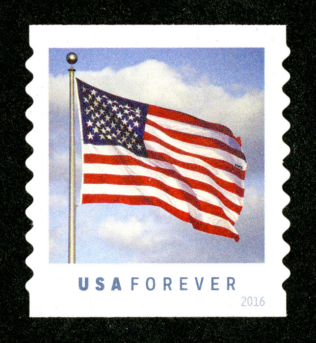 U.S. Flag - Horizontal Imperforate - Square Corners - United States ...