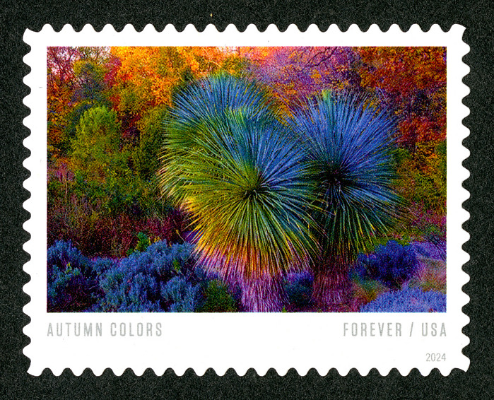Trees With Blue And Purple Shadows - United States Postage Stamp ...