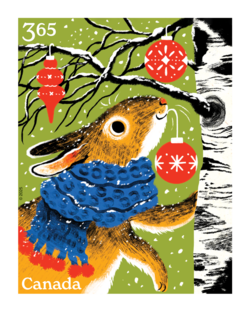 Rabbit - Canada Postage Stamp | Tinsel Tales - Christmas Holiday 2025