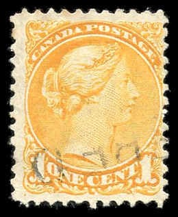 Queen Victoria - Small Queen - Orange - Canada Postage Stamp