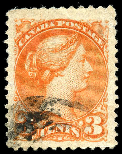 Queen Victoria - Small Queen - Orange Red - Perf 11.5 X 12 - Canada ...