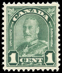King George V - Deep Green - Die I - Canada Postage Stamp