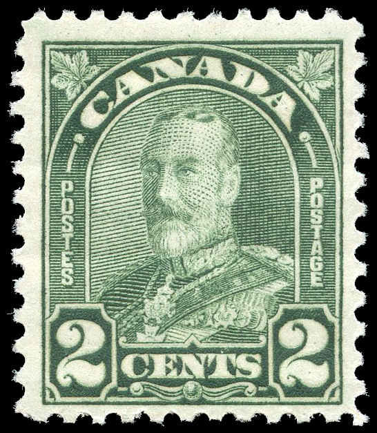 King George V - Dull Green - Major Re-entry in CANADA and CENTS ...