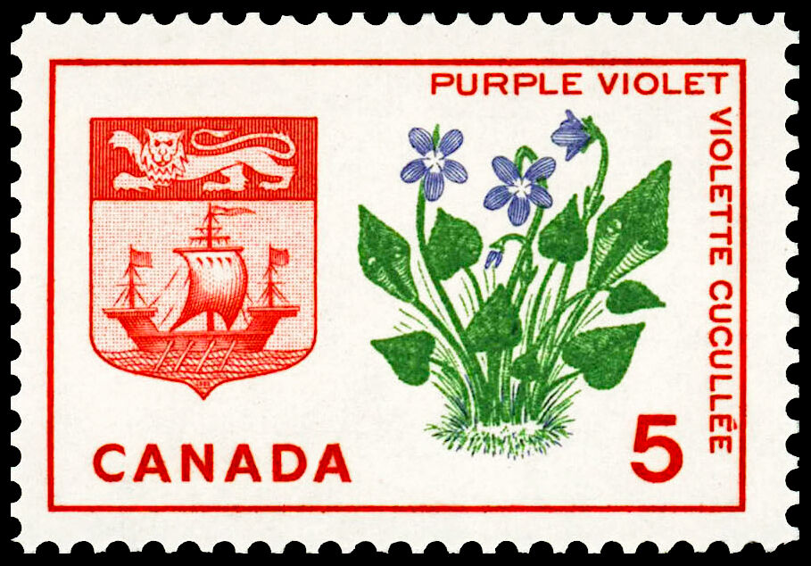 Purple Violet, New Brunswick - F - Canada Postage Stamp | Floral Emblems