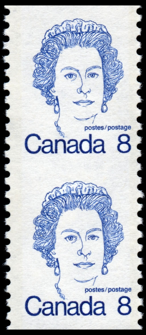 Queen Elizabeth II - Blue - Horizontal Imperforate - Vertical Pair - DF ...
