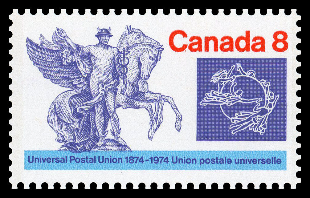 Universal Postal Union, 1874-1974 - Dull - Red Dot Between Ca Of Canada ...