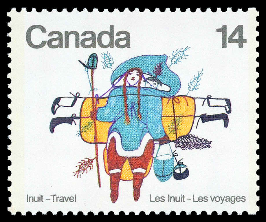 Woman Walking - DF - Canada Postage Stamp | Inuit, Travel