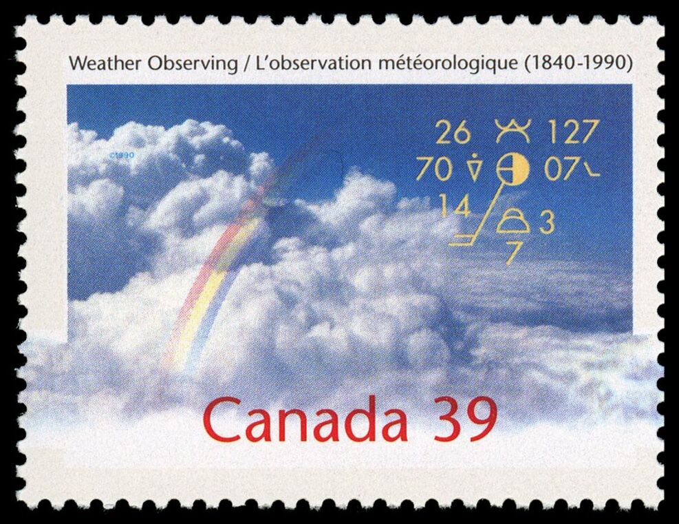 Weather Observing, 1840-1990 - From Pane Column 5 - Canada Postage Stamp