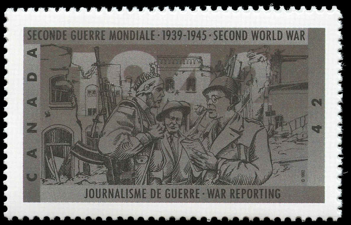 War Reporting - Dull - Canada Postage Stamp | The Second World War ...