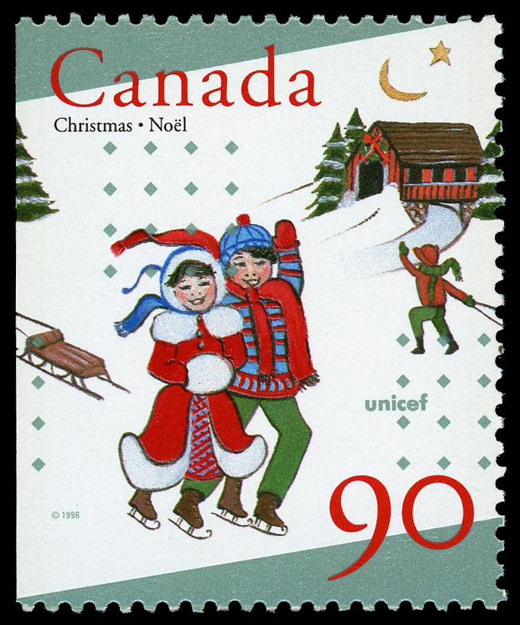 Christmas And Skating - Booklet Single - Canada Postage Stamp ...