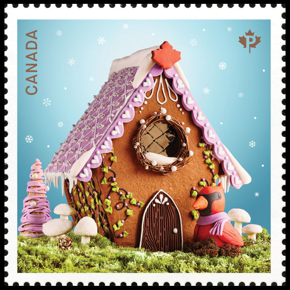 Gingerbread Birdhouse - Canada Postage Stamp | Gingerbread Houses ...